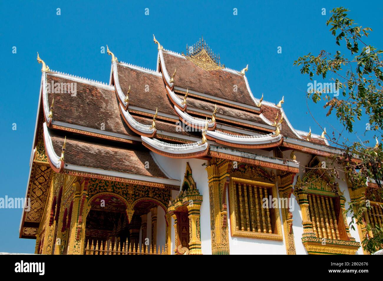 Laos: Wat Haw Pha Bang in the grounds of the Royal Palace Museum, Luang ...