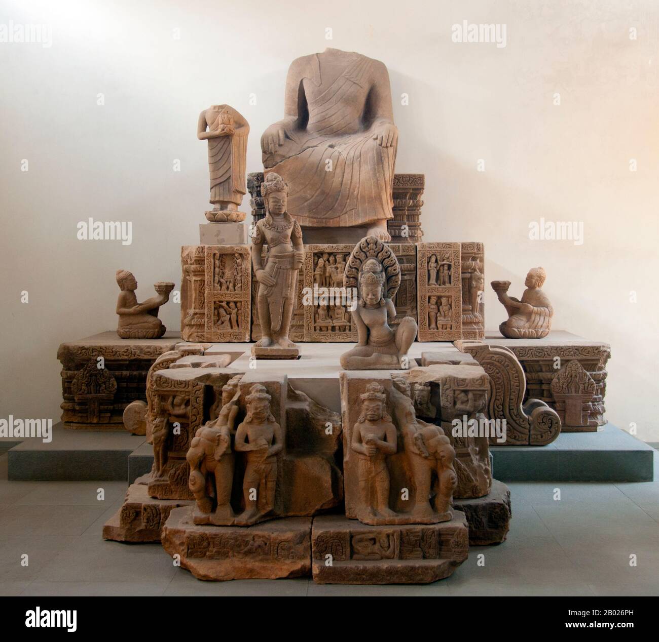 Vietnam: The Dong Duong vihara pedestal, Cham sculpture, Cham Museum ...