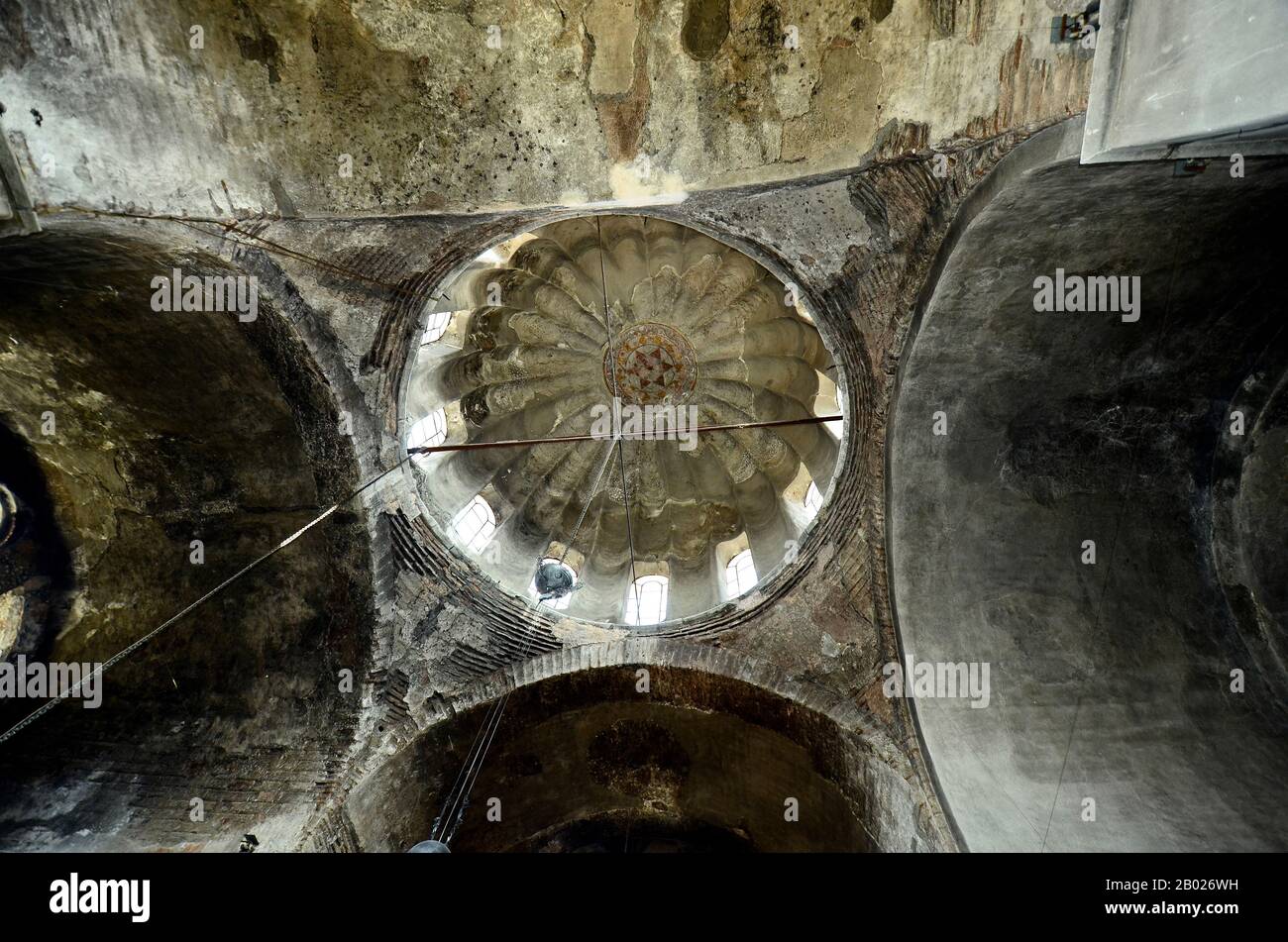 Greece, cupola of medieval church of Panagia Kosmosotira in Feres Stock ...