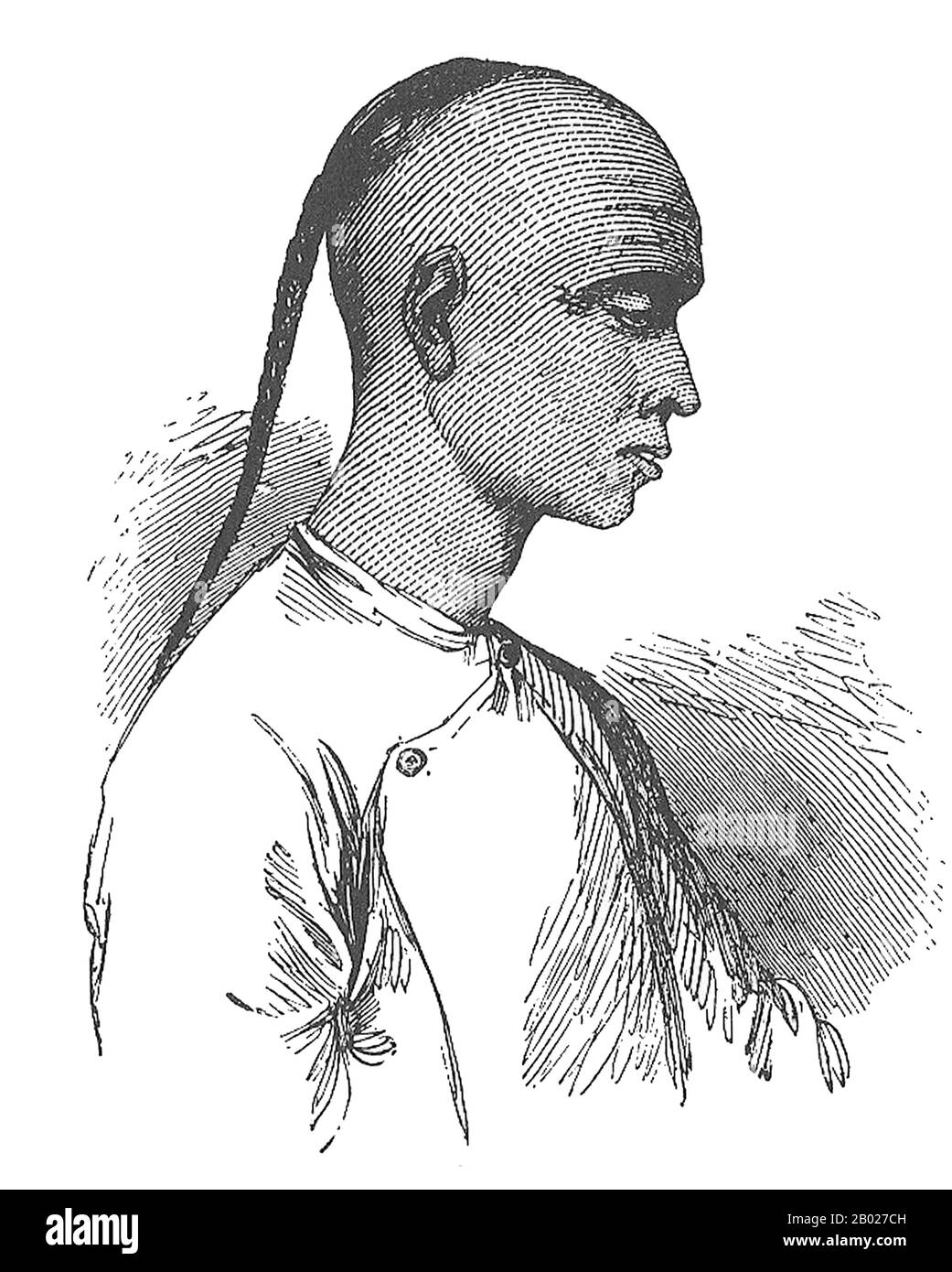 China: A Chinese Jew of Kaifeng with a Manchu queue hairstyle, late ...