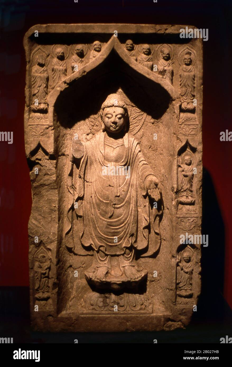 China: Stone Tathagata Buddha (559 CE), Northern Zhou Dynasty (557-581 ...