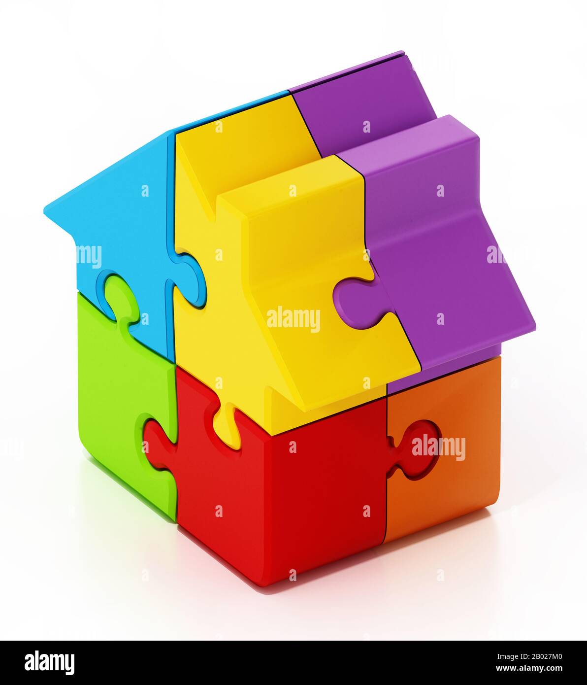 Jigsaw puzzle pieces house symbol hi-res stock photography and images ...