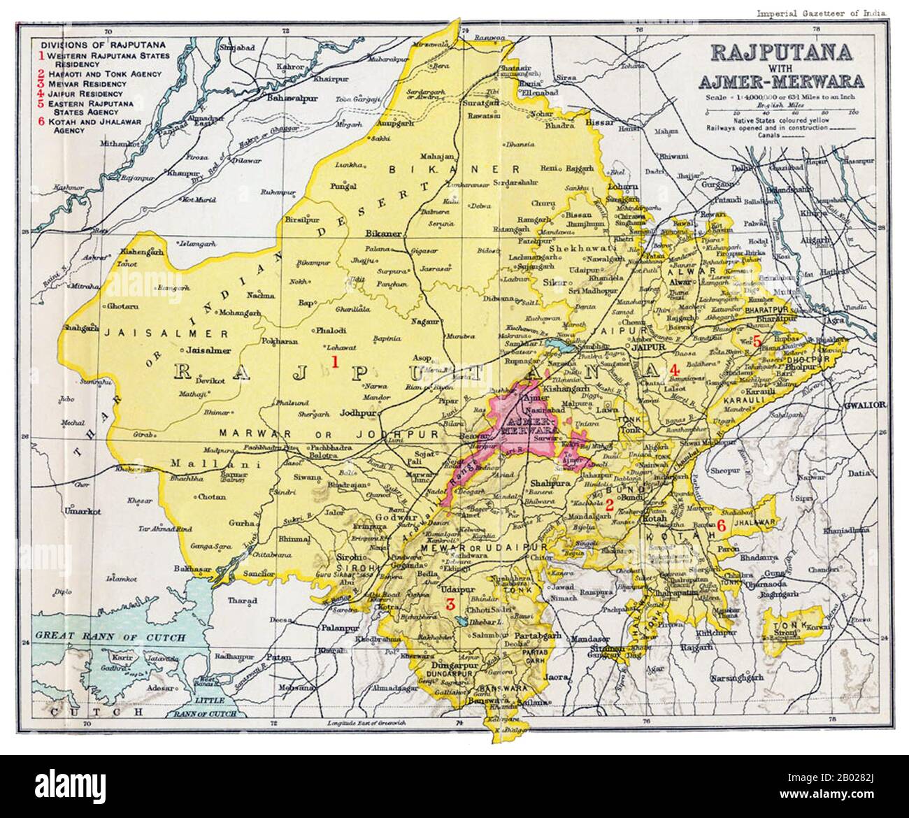 Indian princely state map hi-res stock photography and images - Alamy