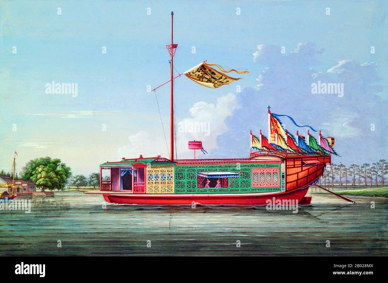 China: Dragon Boat, Canton (Guangzhou), at the time of the Second Opium ...