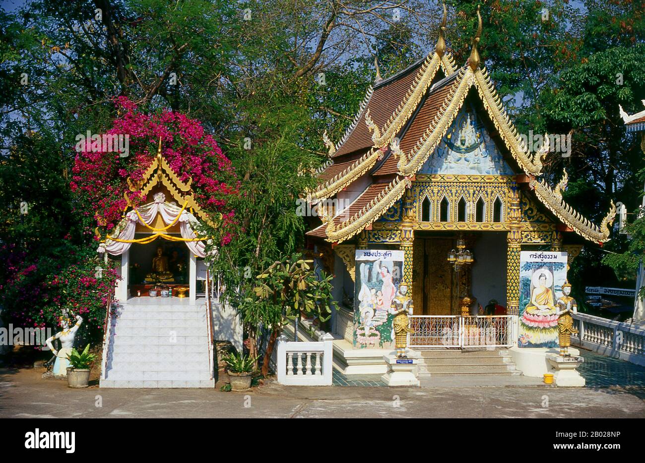 Thailand: Small shrines in the compound of Wat Phrathat Doi Saket ...