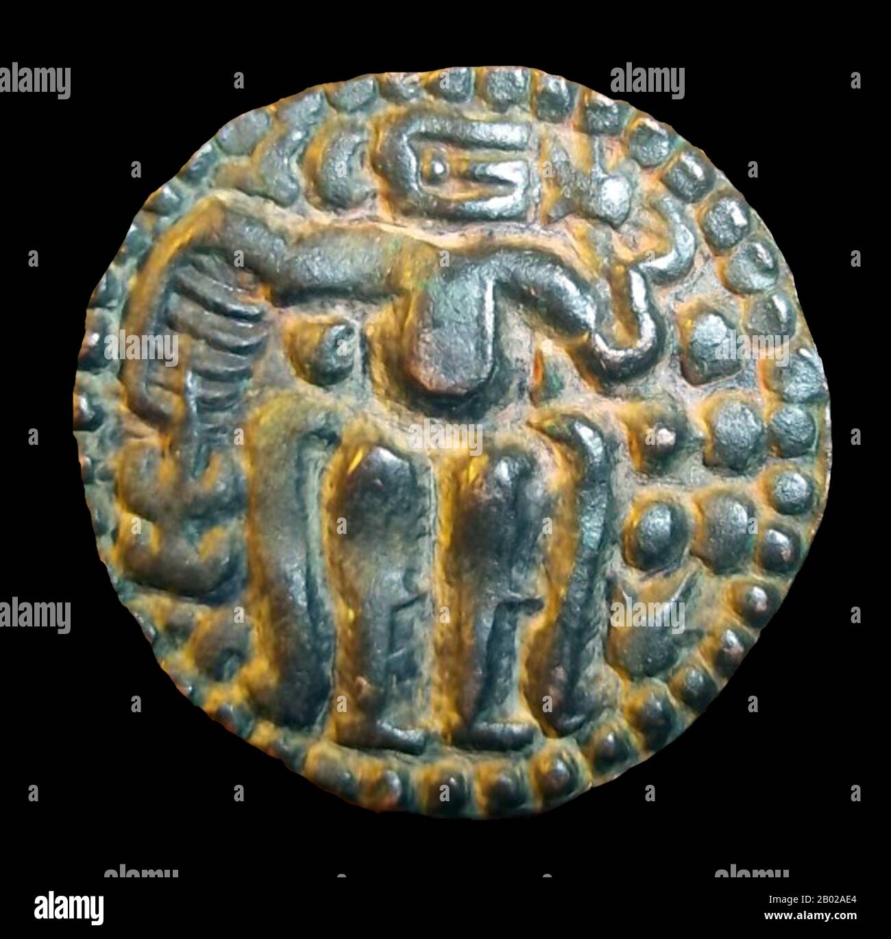 Sri Lanka: Copper massa coin of Queen Lilavati (r. 1197 - 1200, 1209 ...