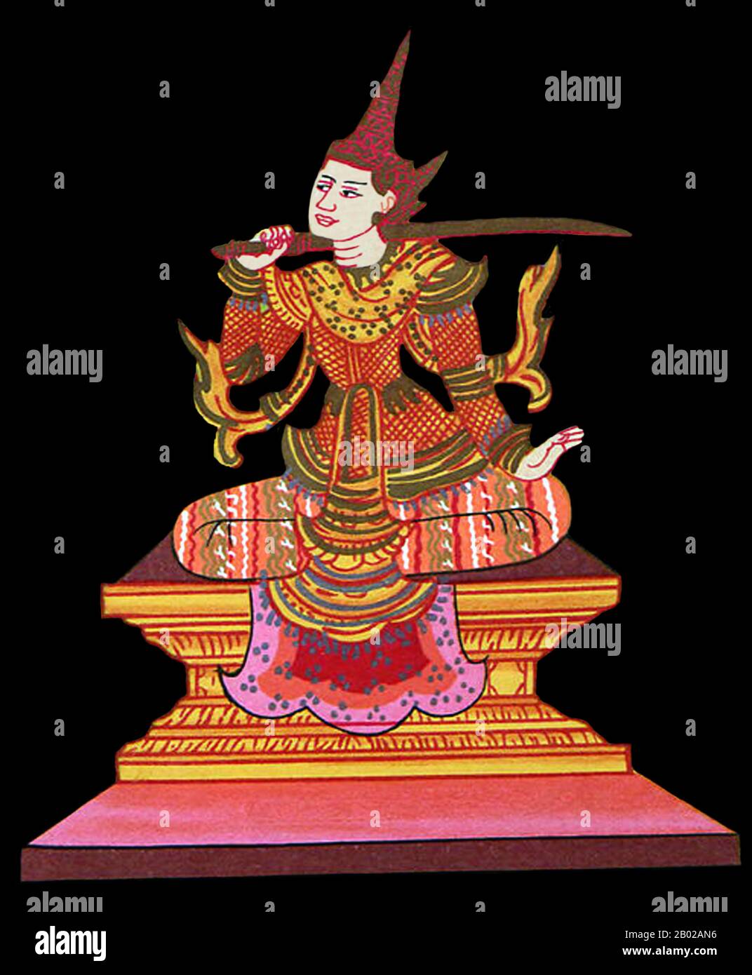 Burma/Myanmar: The Tabinshwehti Nat as represented in a Burmese ...