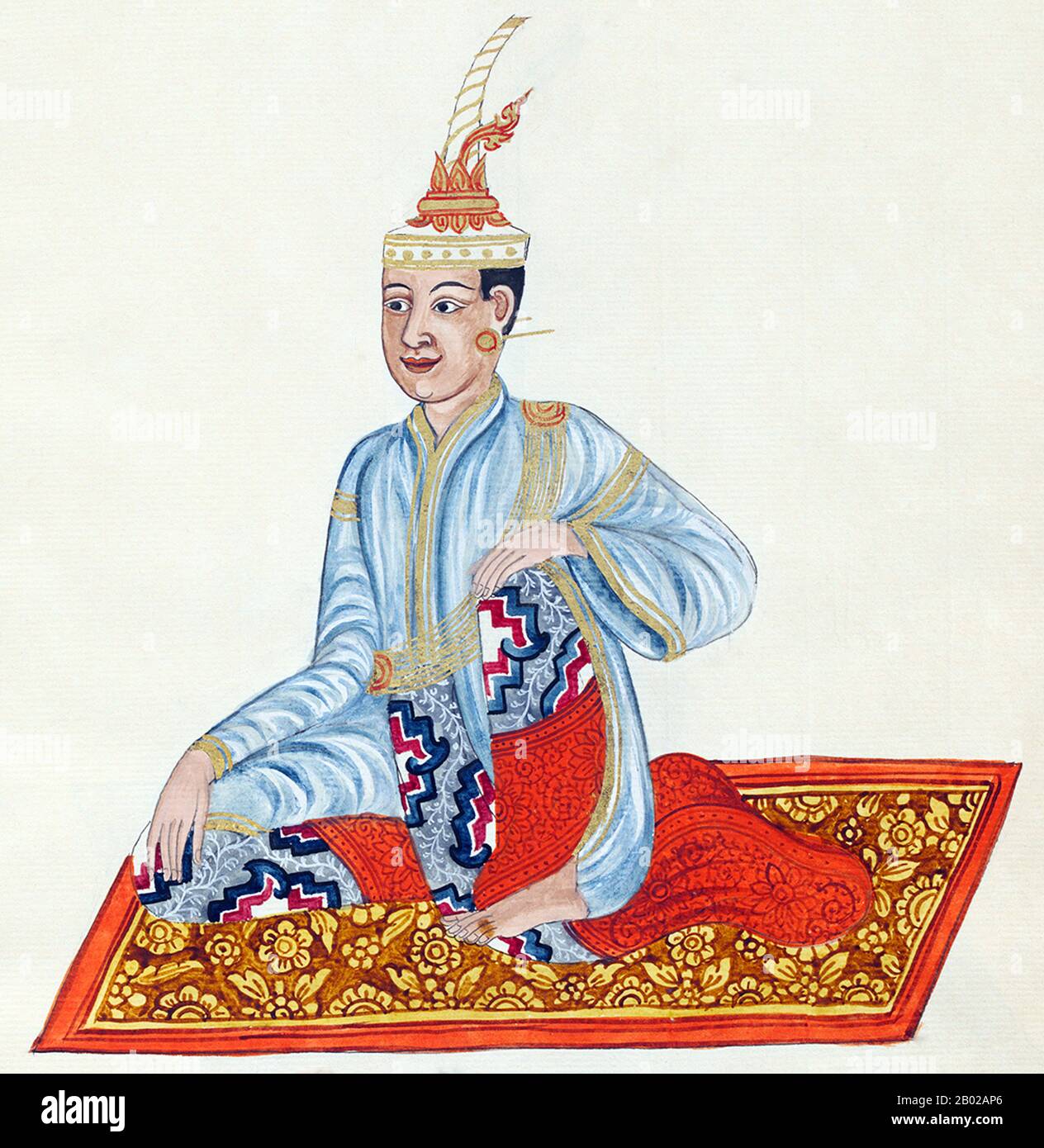 Burma/Myanmar: A Siamese prince, Mandalay Court, Konbaung Dynasty ...