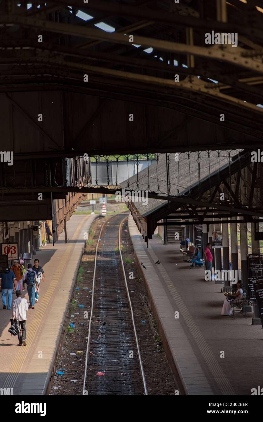 Colombo, Sri Lanka - November 14, 2019: View of Colombo Fort Railway ...