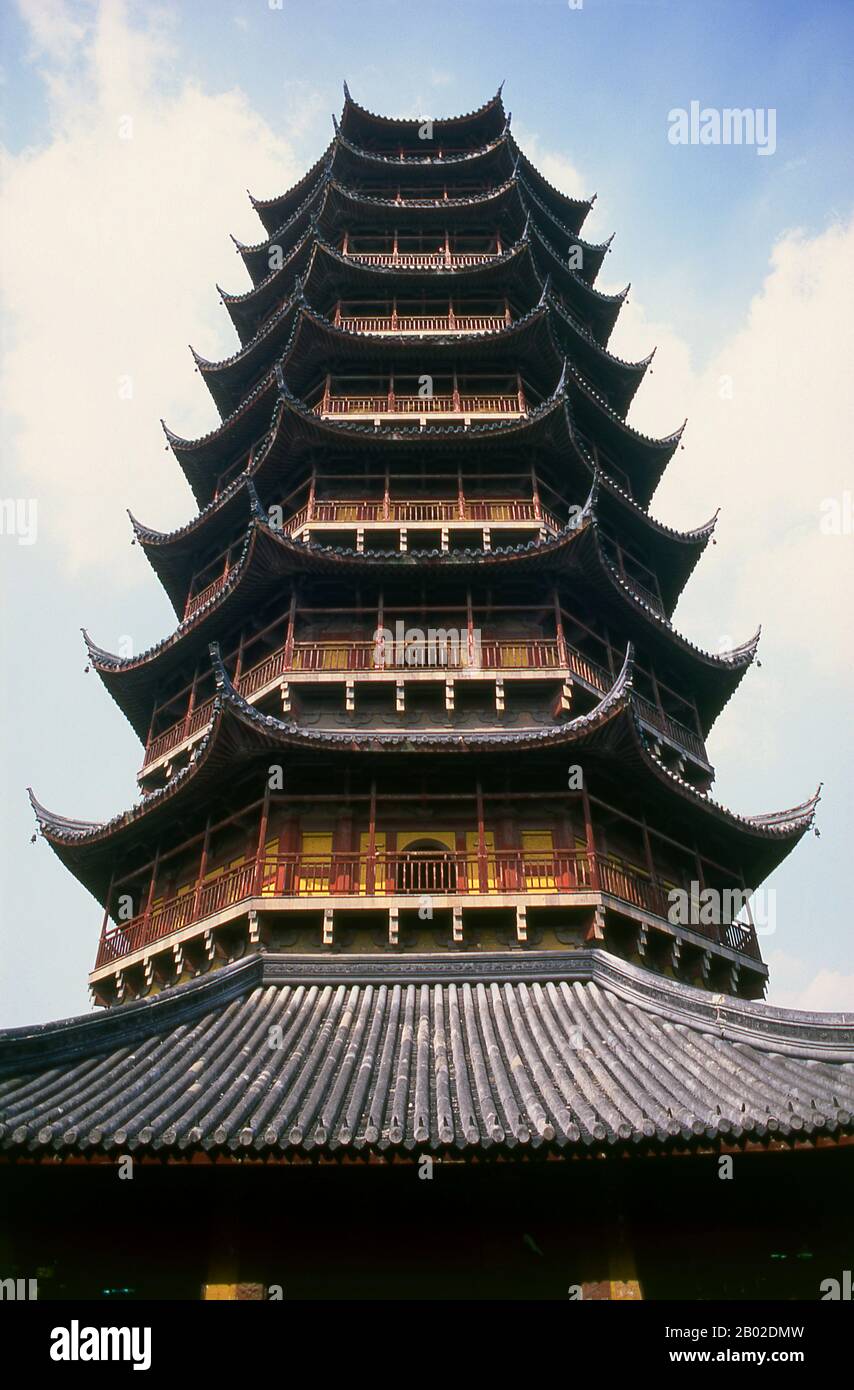 The octagonal North Temple Pagoda (Beisi Ta) is nine storeys and 76m ...
