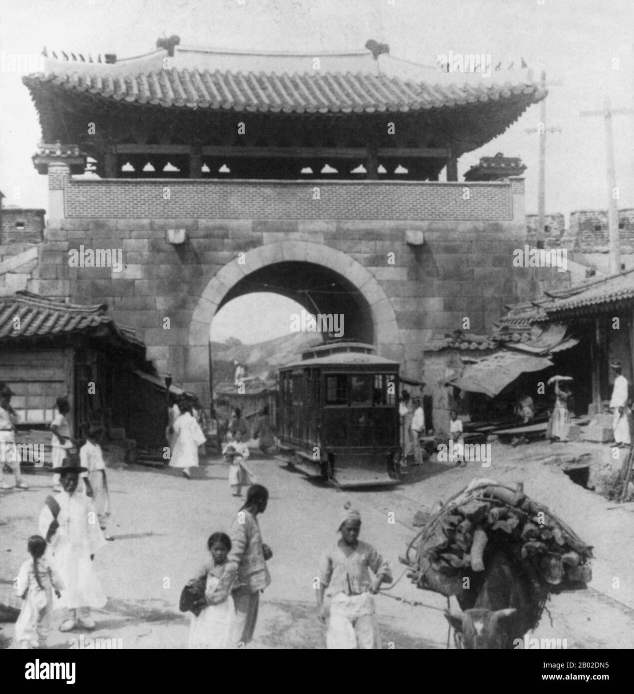 Korea: Looking out through the West Gate (Donuimun Gate/Seodaemun), by ...