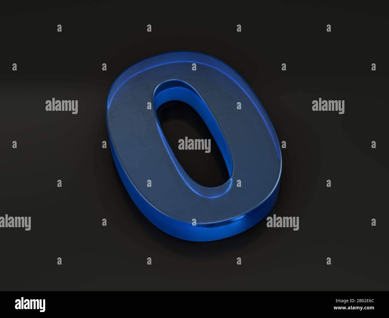 Glass number zero on black background. 3d illustration Stock Photo - Alamy