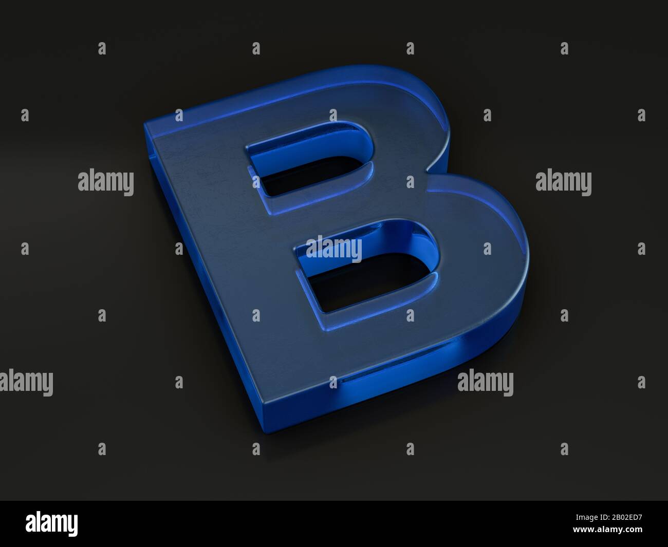 Glass letter B on black background. 3d illustration Stock Photo - Alamy
