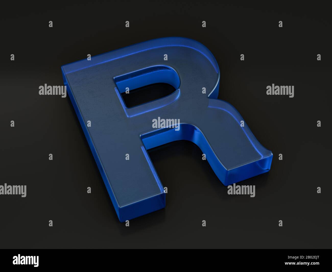 Glass letter R on black background. 3d illustration Stock Photo - Alamy