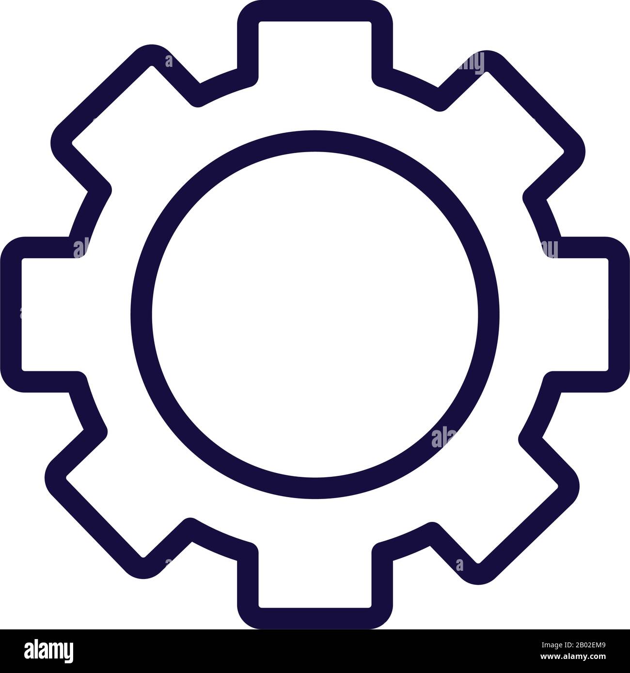 Gear line style icon design, construction work repair machine part ...