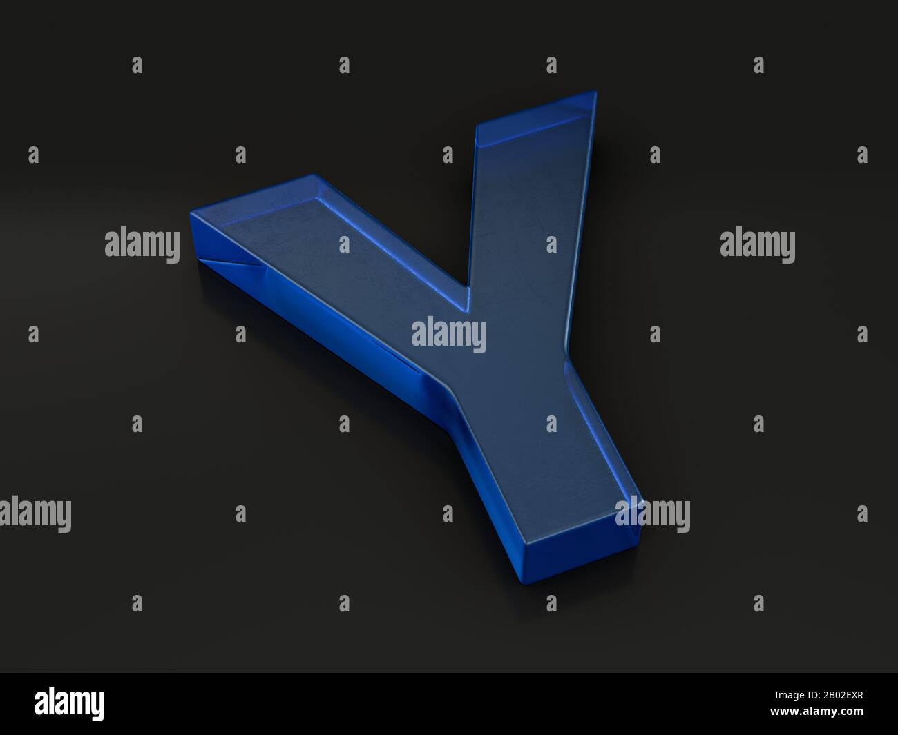 Glass letter Y on black background. 3d illustration Stock Photo - Alamy