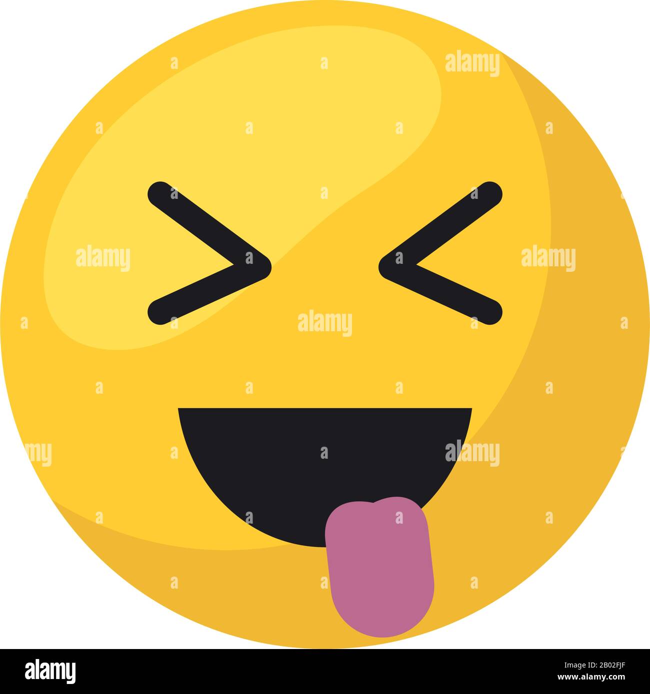 Wink emoji face flat style icon design, Cartoon expression cute ...