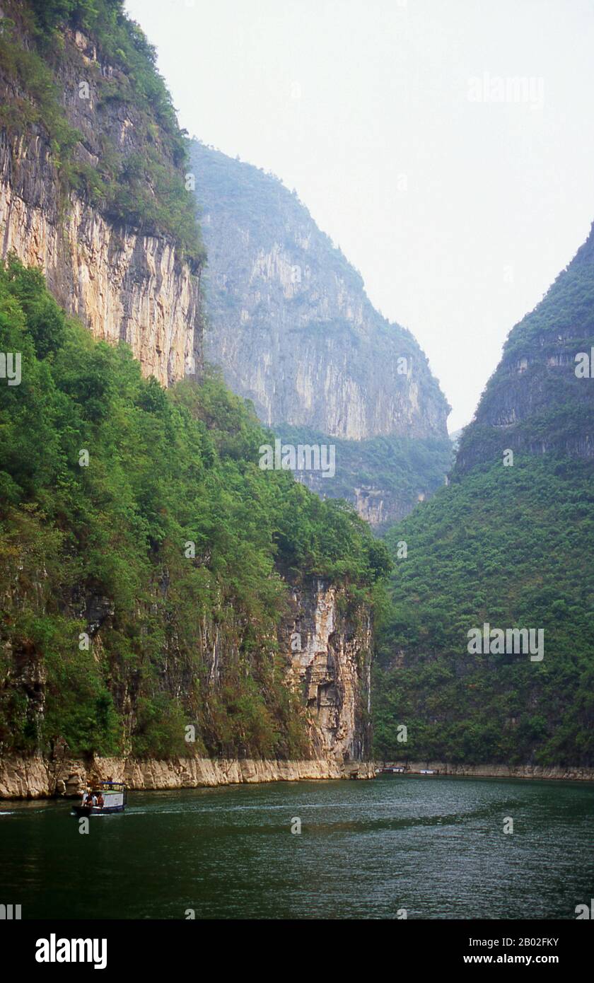 The Three Gorges or Yangtze Gorges span from the western—upriver cities ...