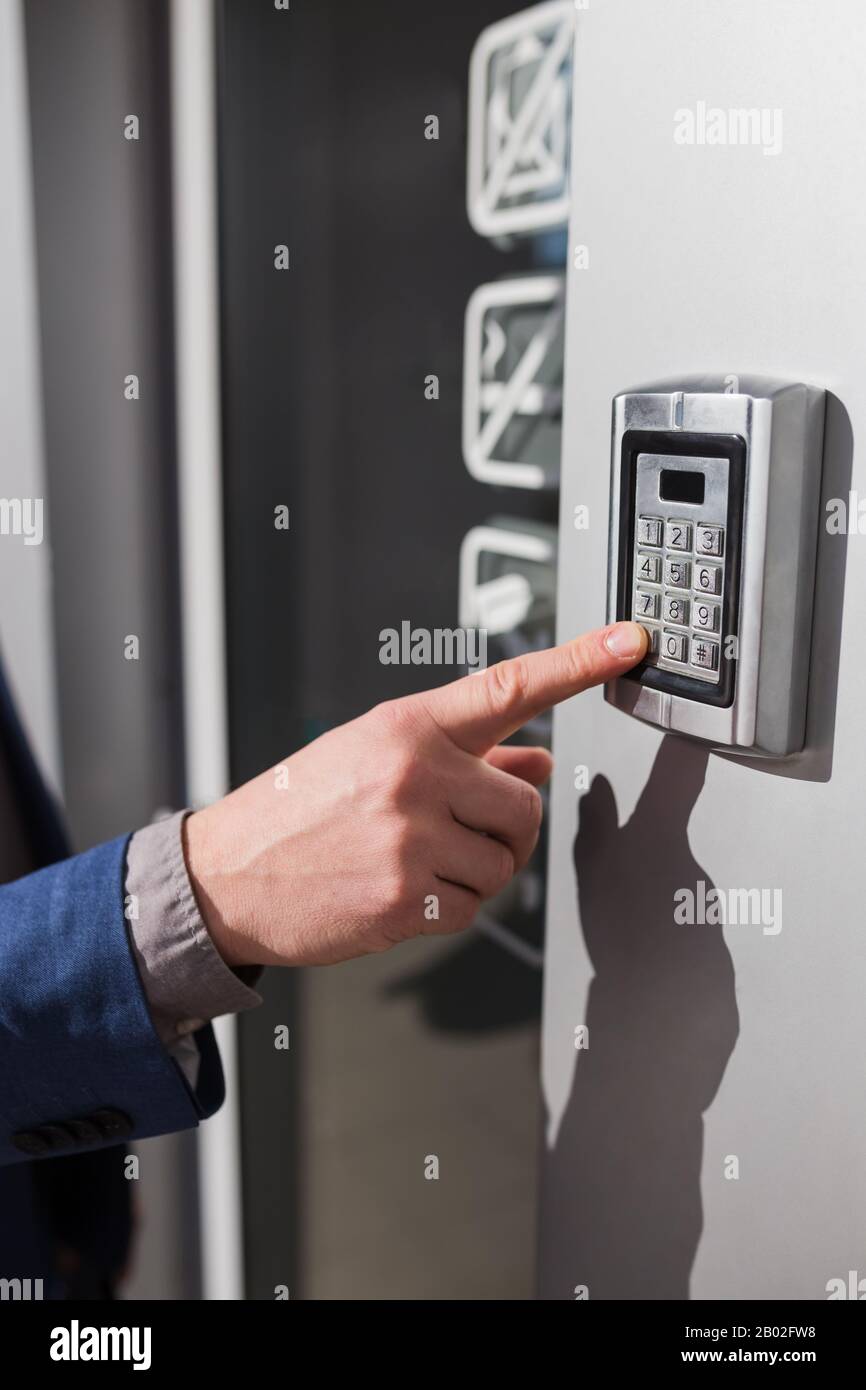 Security code system touching hi-res stock photography and images - Alamy