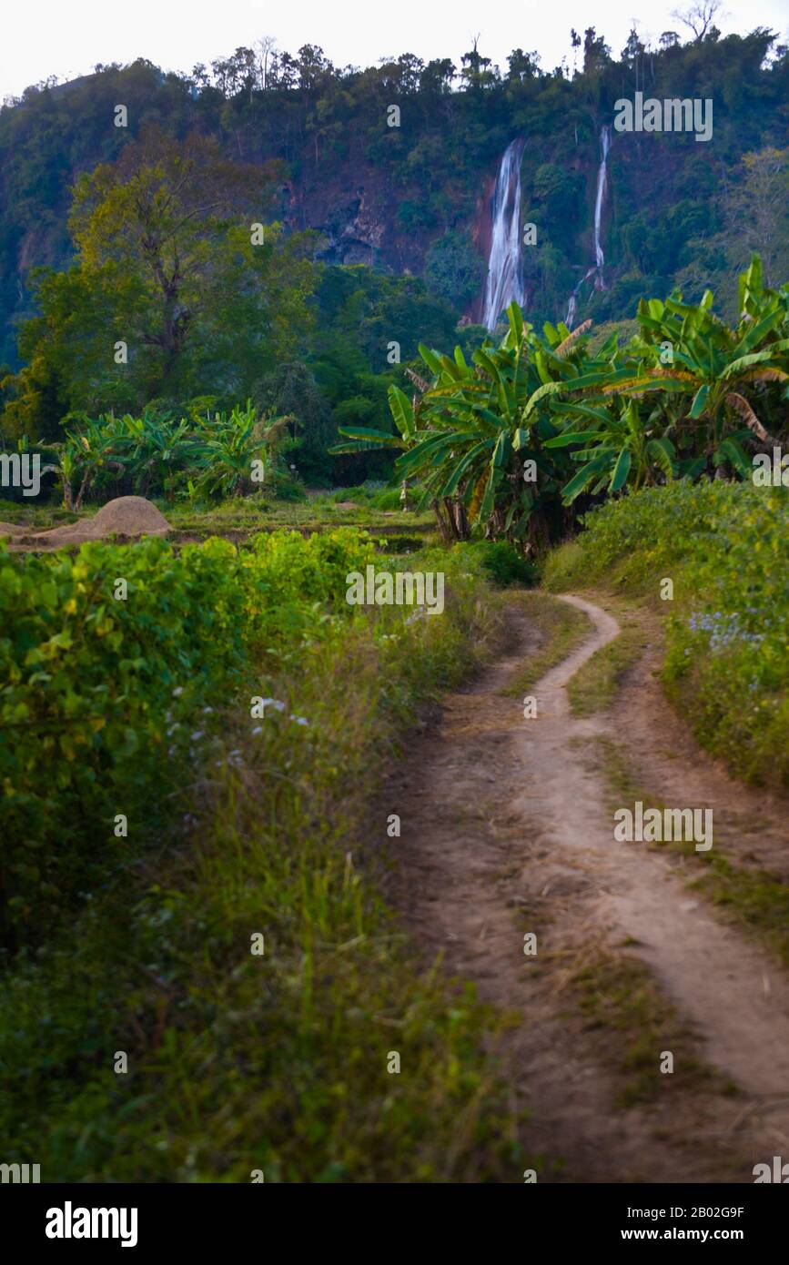 Nam Tok waterfall near Hsipaw Myanmar Burma Stock Photo - Alamy