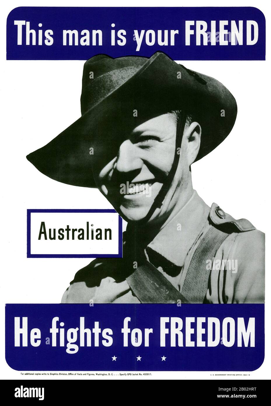 Australian 1942 australian propaganda poster hi-res stock photography ...