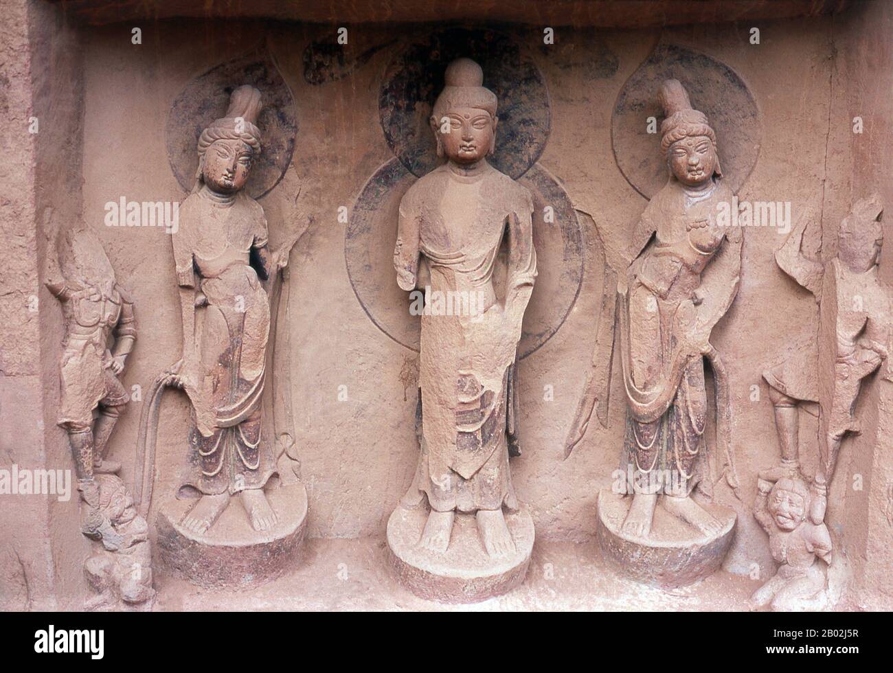 Binglingsi Shiku (Thousand Buddha Caves) is a collection of caves and ...