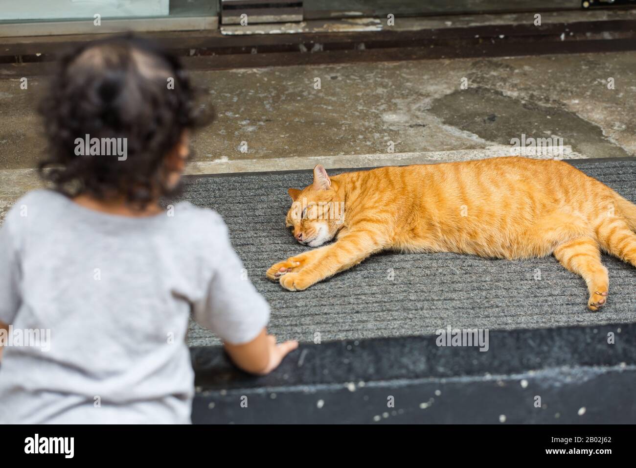 Child nap on mat hi-res stock photography and images - Alamy