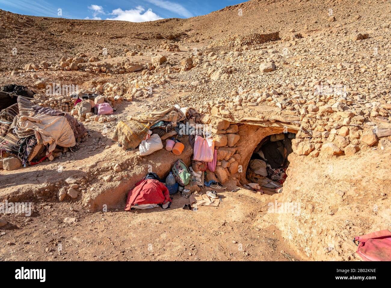 Todra Gorge, Morocco - Nomad's hut in the mountains of Morocco Stock ...