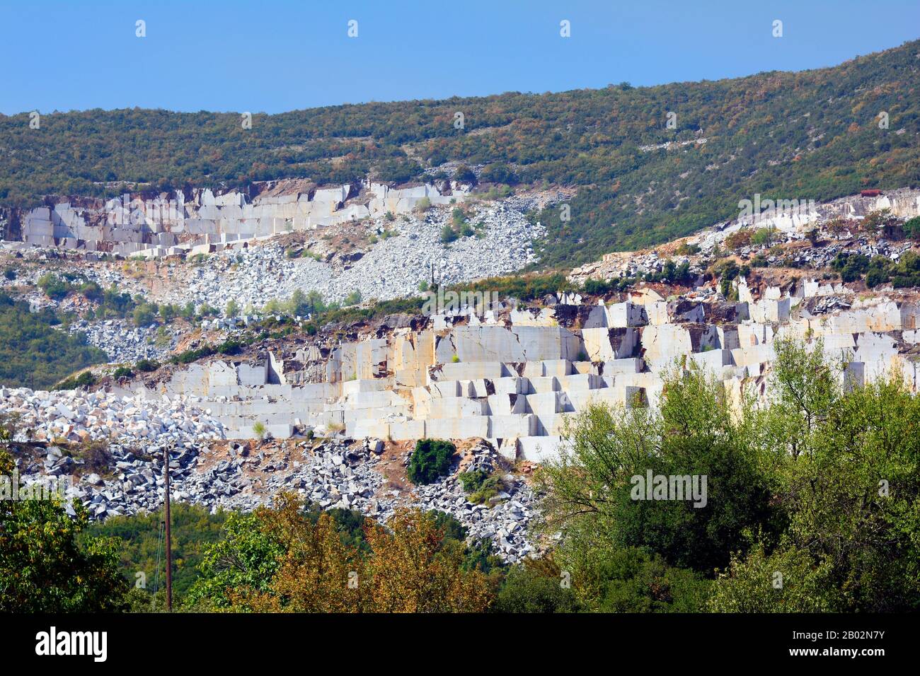 Greece, marble mining in East Macedonia Stock Photo - Alamy
