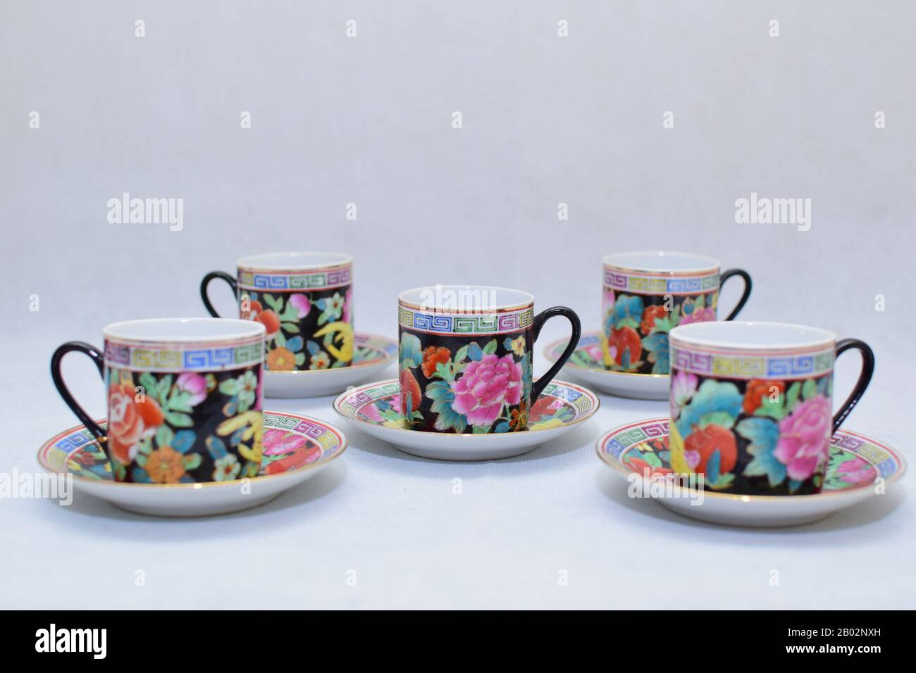 Mock up / design set of elegant and traditional colorful coffee cup ...