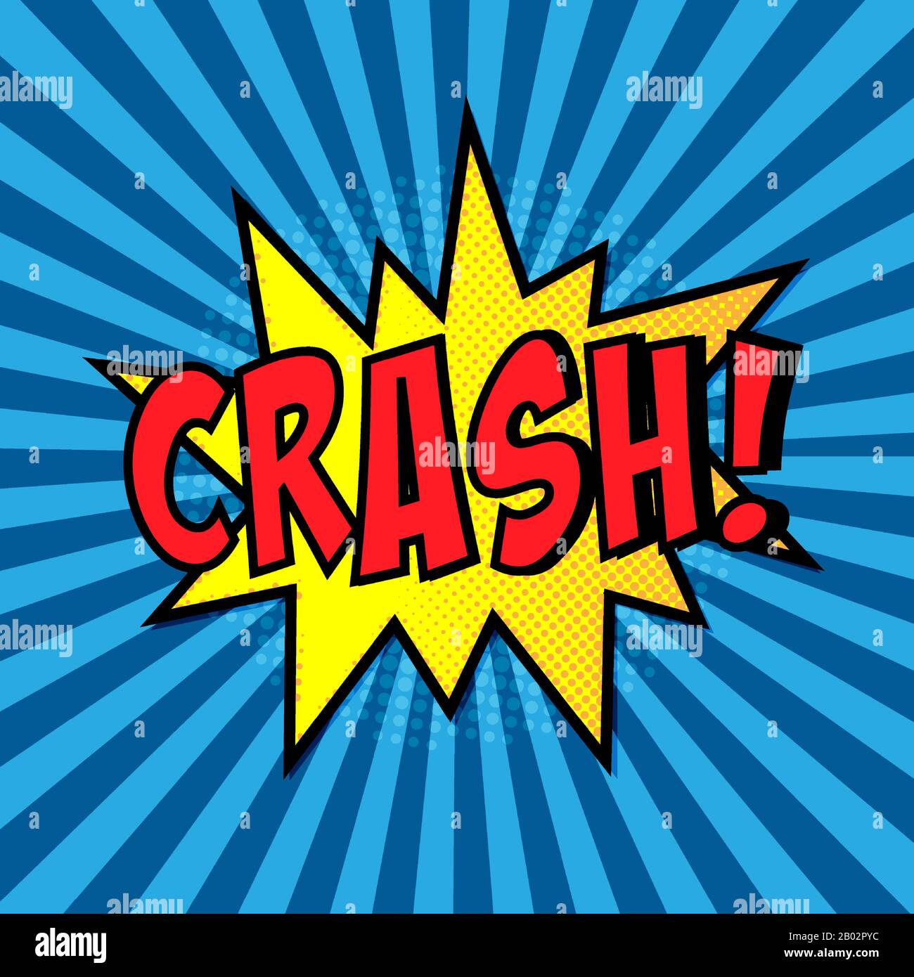 Crash. a Comic book explosion. vector illustration Stock Vector Image ...