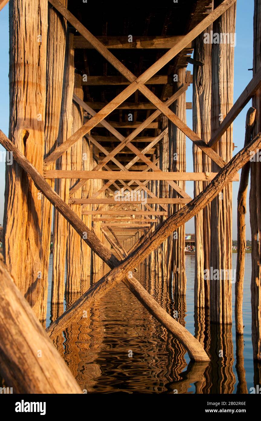 The U Bein Bridge is the longest teakwood bridge in the world and was ...