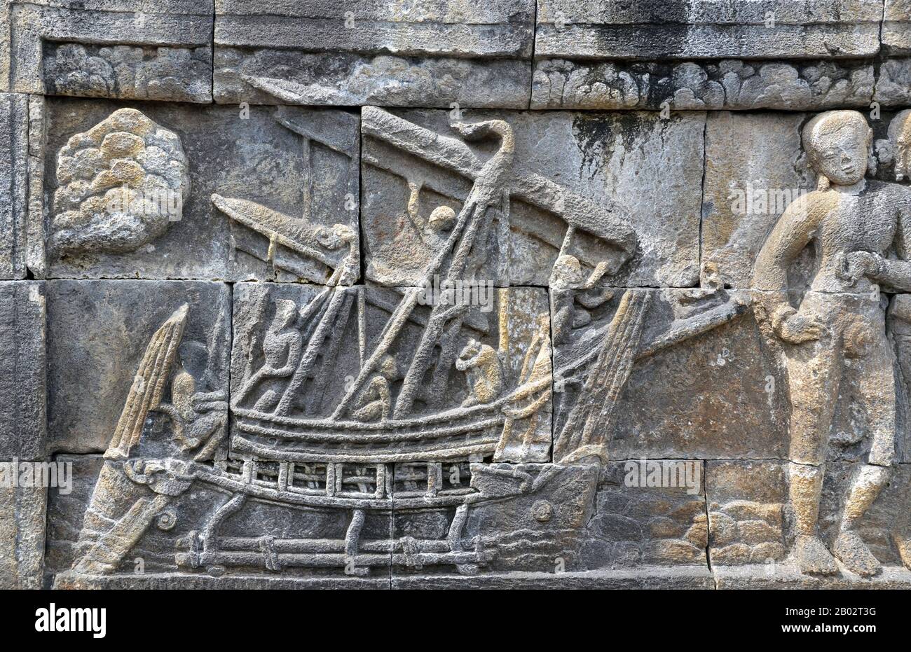 A Borobudur ship is the 8th-century wooden double outrigger, sailed ...