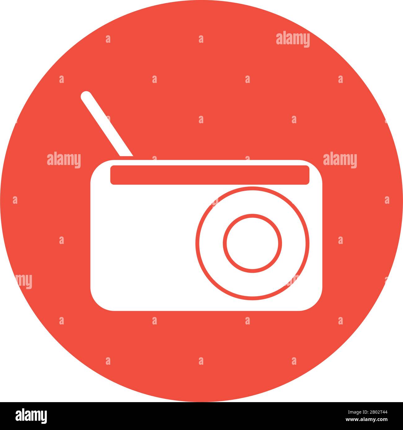 Radio block style icon design, Music sound melody song musical art and ...
