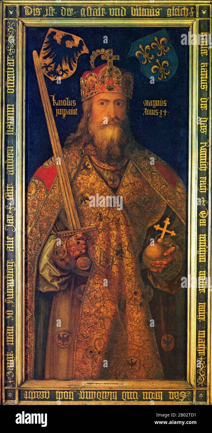 Charlemagne (2 April 742 – 28 January 814 CE), also known as Charles ...