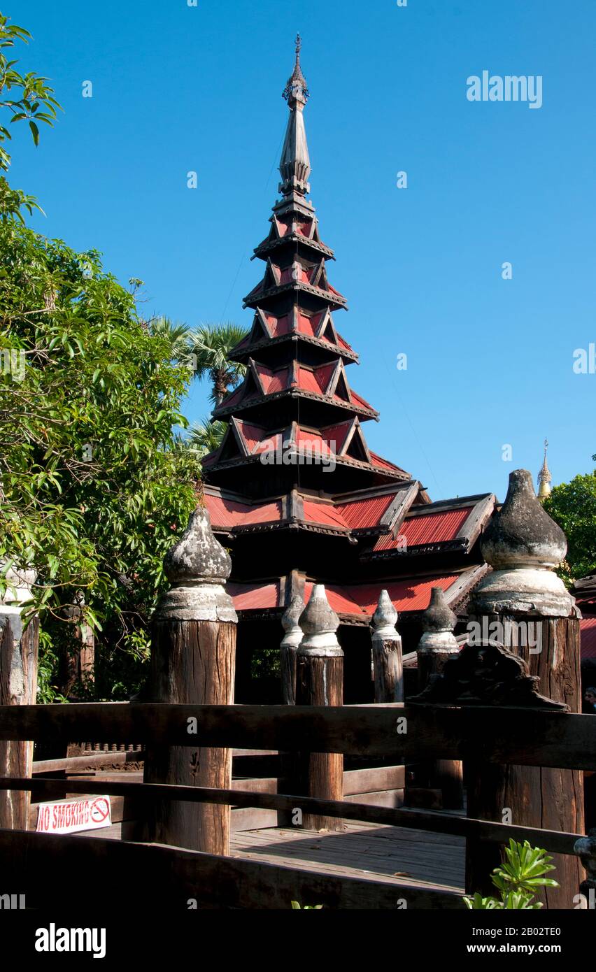 The Bagaya Monastery is constructed entirely of teak wood and was built ...