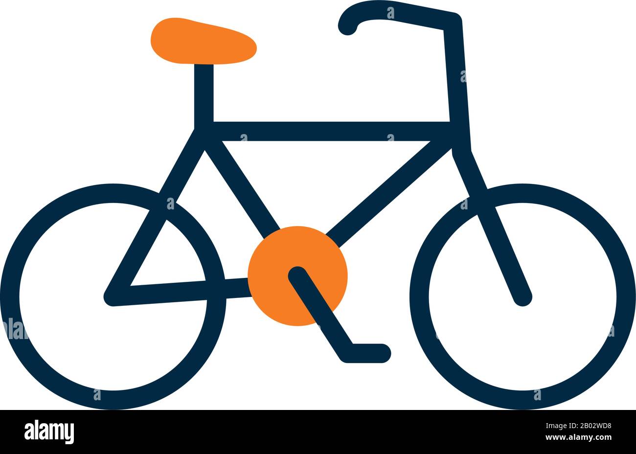 bike half line half color style icon design, Vehicle bicycle cycle ...