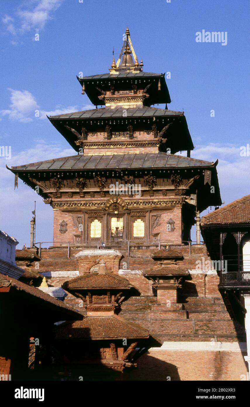 The towering Taleju Temple was constructed in its present form by ...
