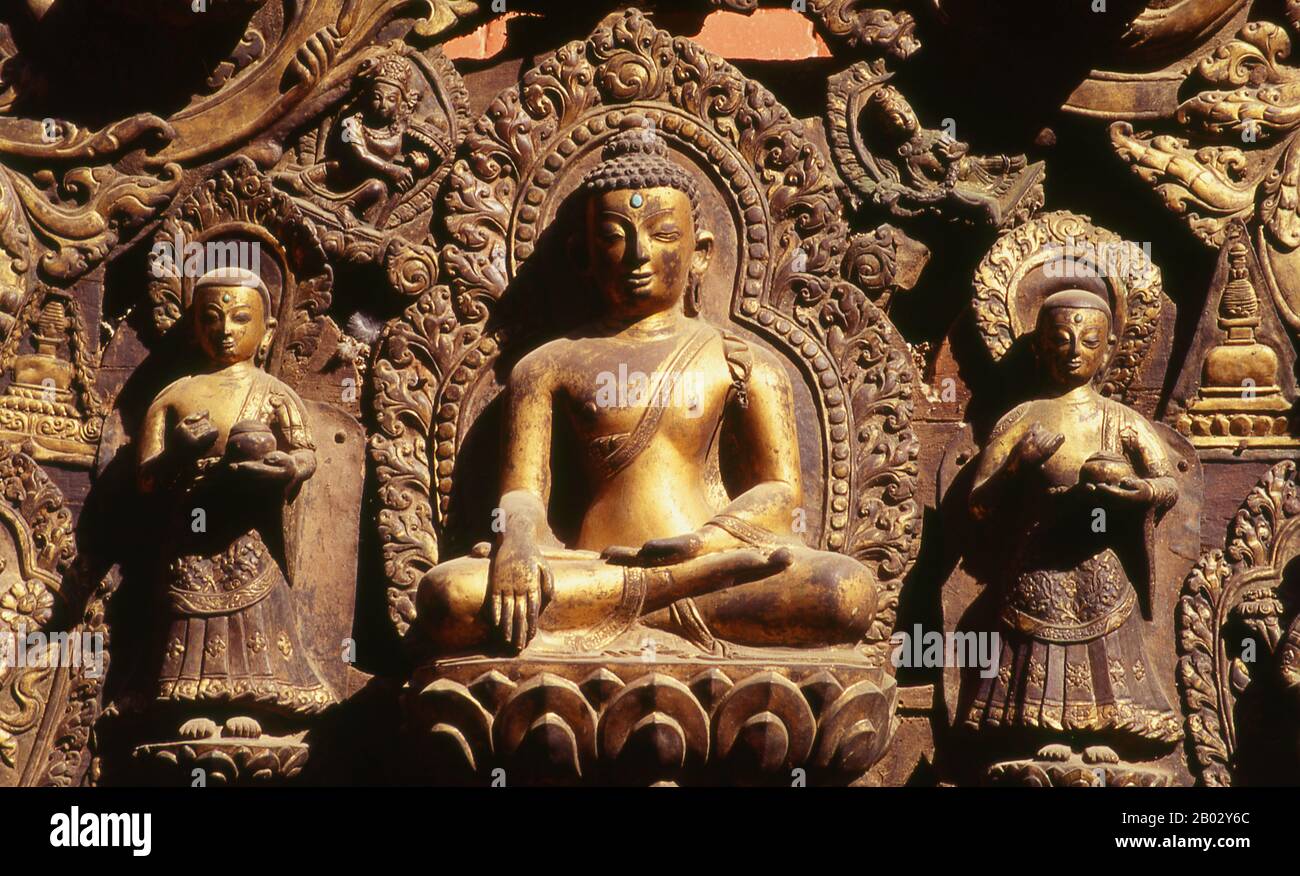 The Hiranyavarna Mahavihara, or Golden Temple, is one of the Kathmandu ...