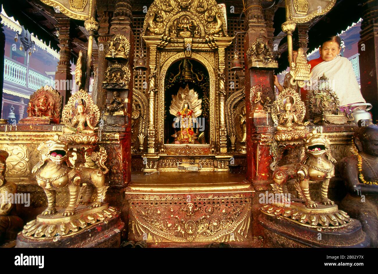 The Hiranyavarna Mahavihara, or Golden Temple, is one of the Kathmandu ...