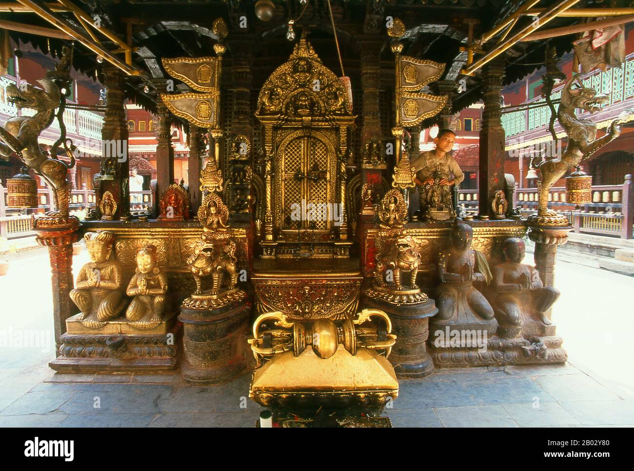 The Hiranyavarna Mahavihara, or Golden Temple, is one of the Kathmandu ...