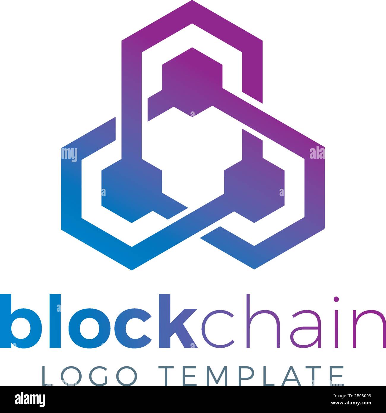 Blockchain & Crypto Currency Vector Logo Template Stock Vector Image ...