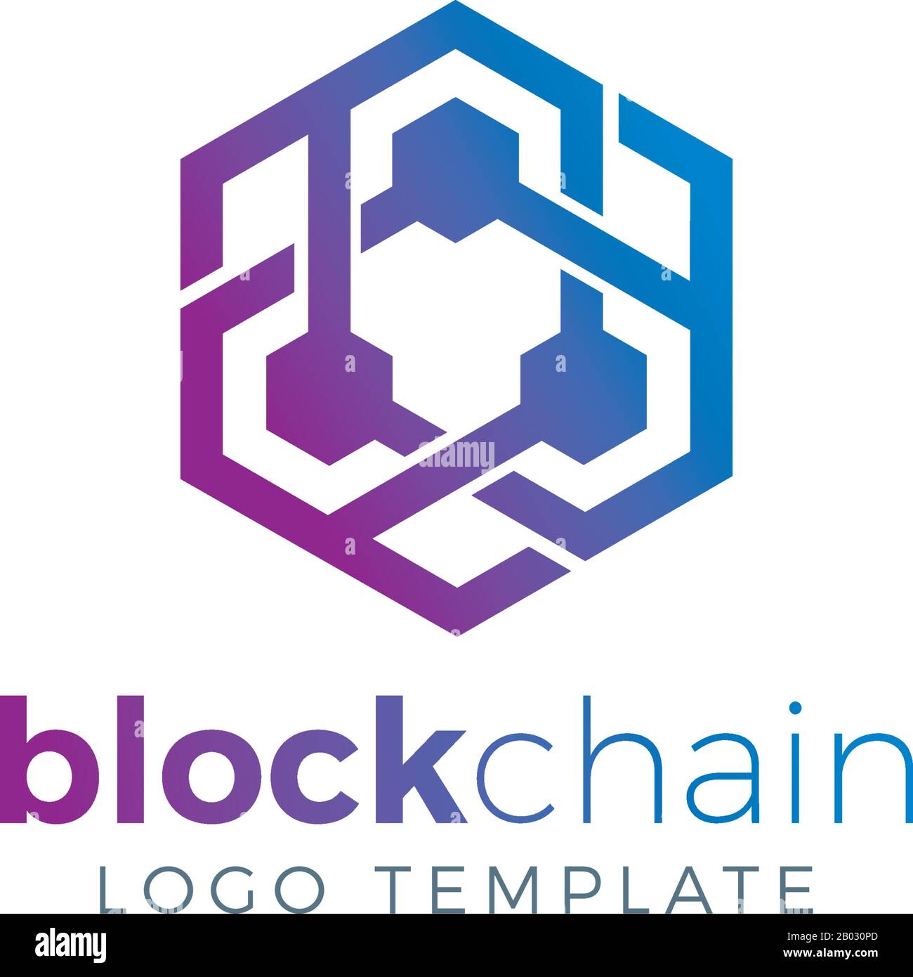 Blockchain & Crypto Currency Vector Logo Template Stock Vector Image ...