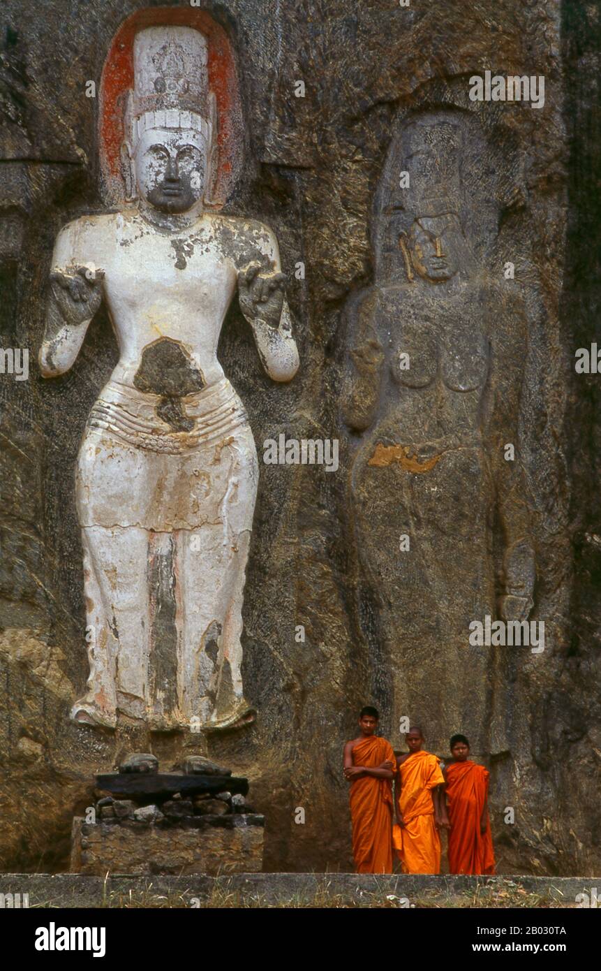 The remote ancient Buddhist site of Buduruvagala (which means ‘stone ...