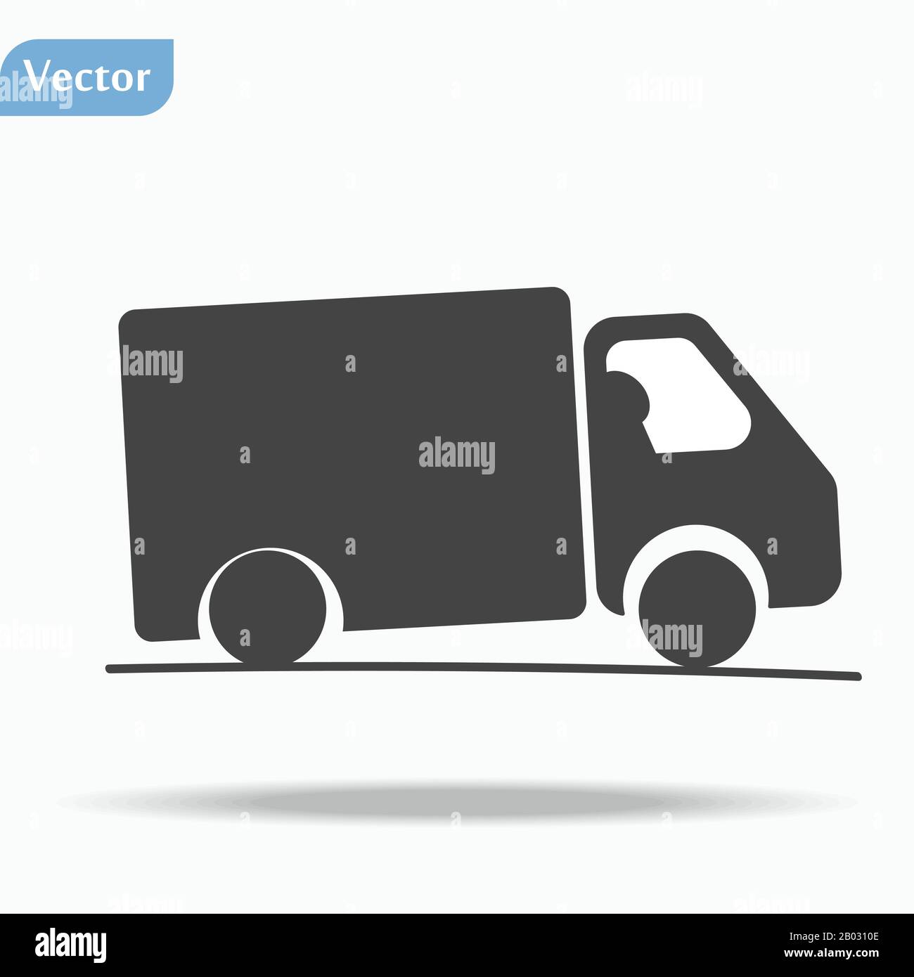 Delivery truck vector icon. Cargo van,logistic symbol. Flat vector sign ...