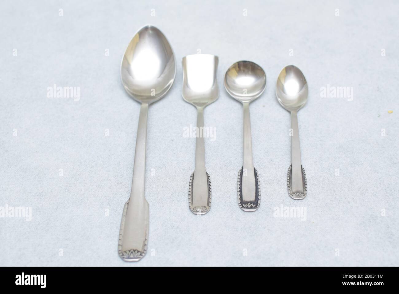 Mock up / design set shiny silverware spoon and knife and fork , design ...