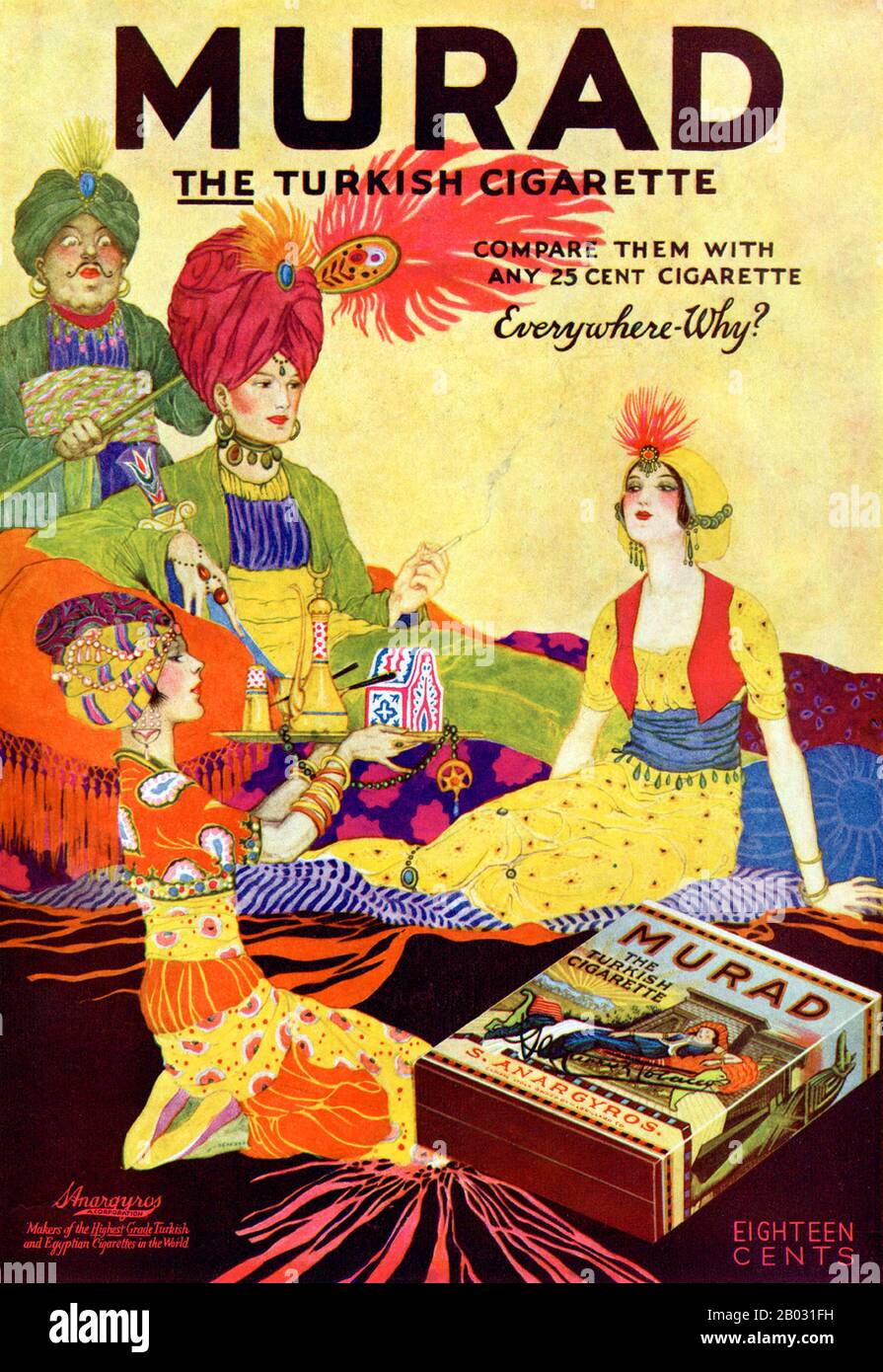 In the early 1900s, manufactures of Turkish and Egyptian cigarettes ...