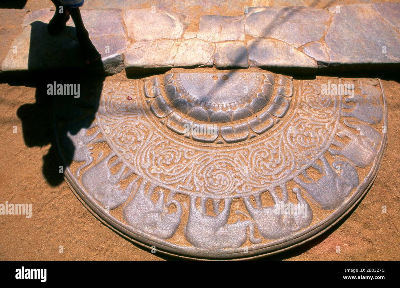 Sandakada pahana is an elaborately carved semi-circular stone slab ...