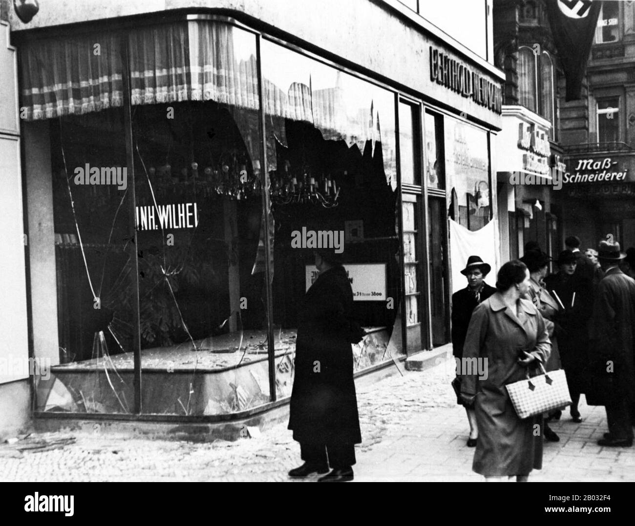 Kristallnacht or 'Crystal Night', also referred to as the Night of ...