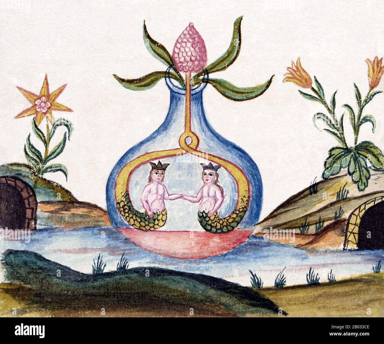 Chemistry Or Alchemy Laboratory In The 17th Century High Resolution ...